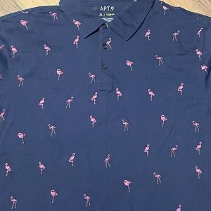 Apt. 9 | Shirts | Mens Summer Time Flamingo Polo Shirt | Poshmark